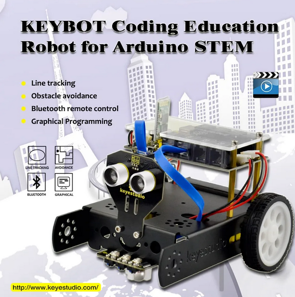 Keyestudio KEYBOT Programmable Education Robot Car Kit + User Manual ...