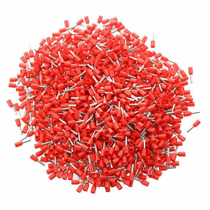 Red PVC Sleeve Insulating Pin Terminals Connector for 19 AWG 1000 Pcs ...