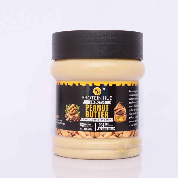 PROTEIN HUB NATURAL PEANUT BUTTER 500g -SMOOTH(no sugar added) | Daraz.pk