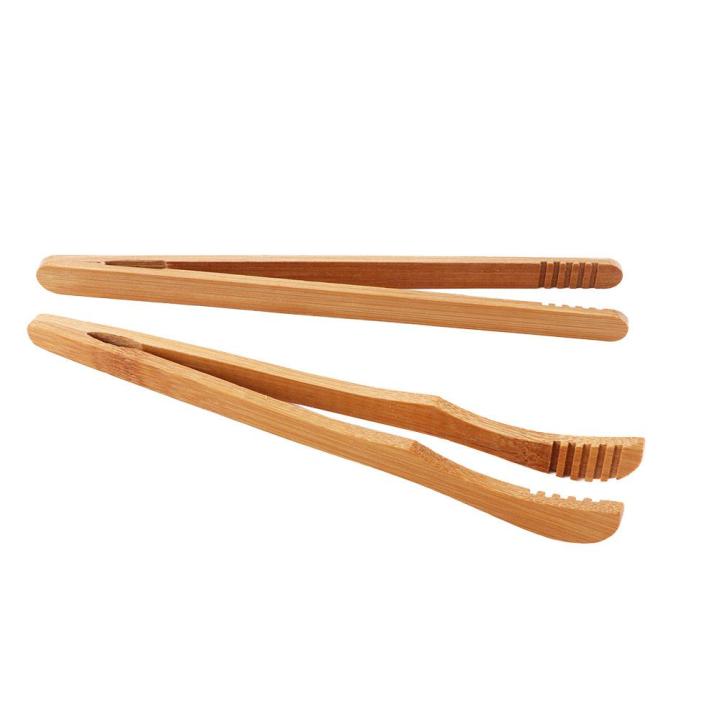 Cheese Fruits Kitchen Bamboo Cooking Reusable Food Tongs Toast Clip ...