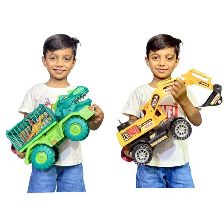 Yellow Crane Toy - Construction Truck Toy for Kids - Durable ...