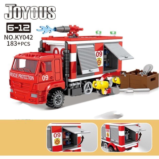 Building Blocks City Fire Station Model 774pcs Compatible Construction ...