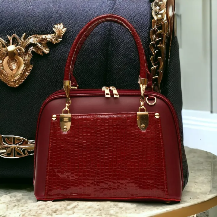 Premium Women’s Elegant Croc-Texture Handbag – Stylish Structured ...