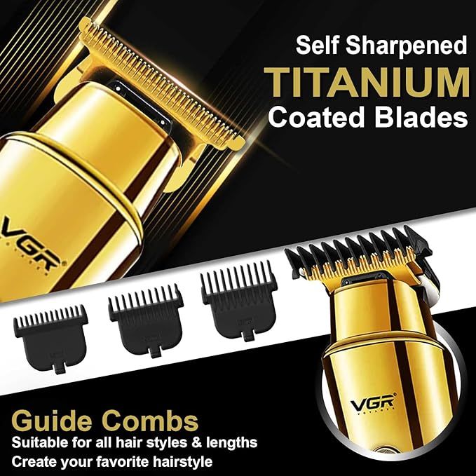 Futsu-VGR V-947 Professional Cordless Rechargeable Hair & Beard Trimmer with USB Charging Cable ...