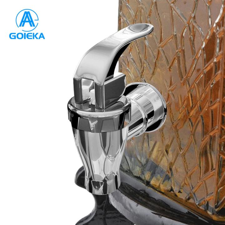 GOIKEA Jar Flow Control Faucet 2pcs Silver Beverage Dispenser Spigots ...