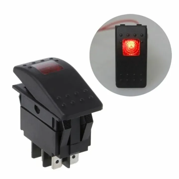 Universal Rocker Switch Button LED Light Lamp 4pin Switch | Daraz.pk