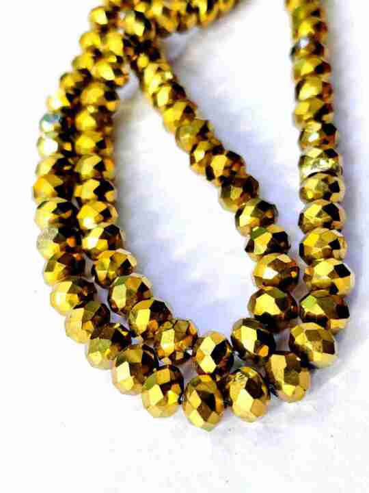 Crystal Beads Golden Fancy Elegant design Tasbih/Tasbeeh | Crystal ...