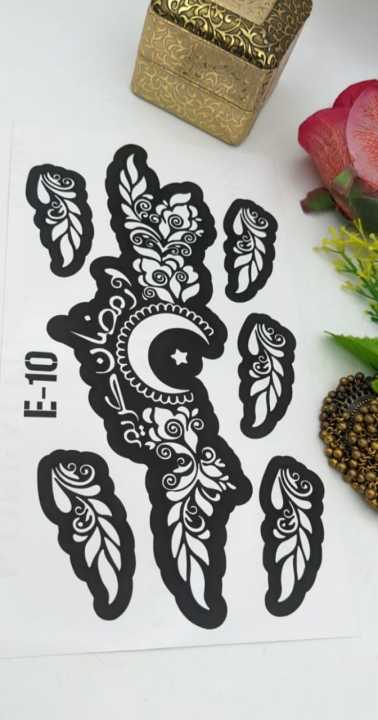 New Mehndi Design Henna stencil mehndi sticker 64 | Daraz.pk