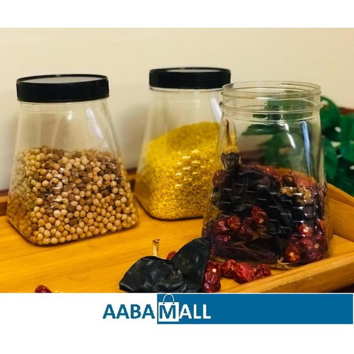 PYRAMID JAR Pack of 4 Jars for Kitchen - 1 KG STORAGE SPICE JAR Candy ...