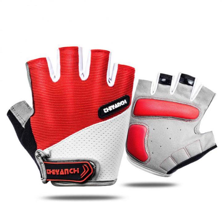 Shockproof GEL Pad Cycling Gloves Half Finger Sport Resistance Men ...