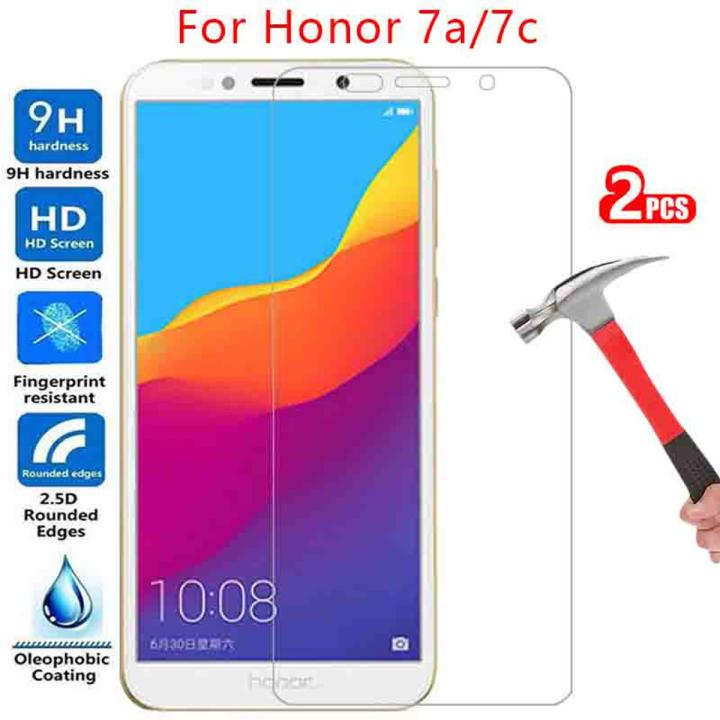 tempered glass screen protector for honor 7a 7c pro case cover on ...