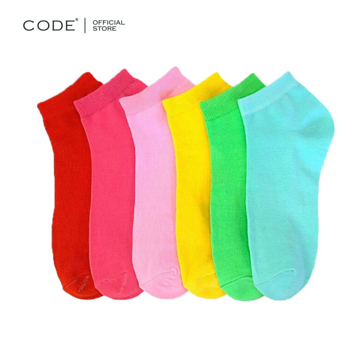 Code 6 Pairs Cotton Ankle Socks For Men Women - 3 Random colors | Daraz.pk