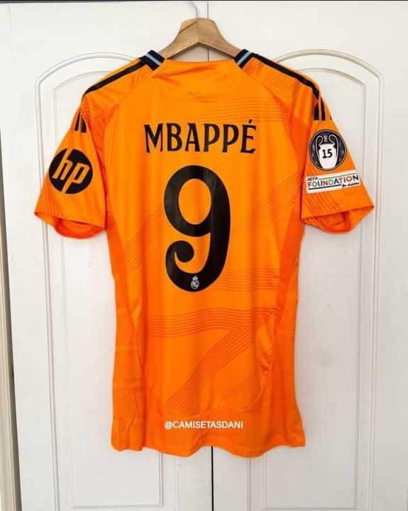 Original Mbappe T-Shirt Orange Edition Real Madrid - Available | Daraz.pk