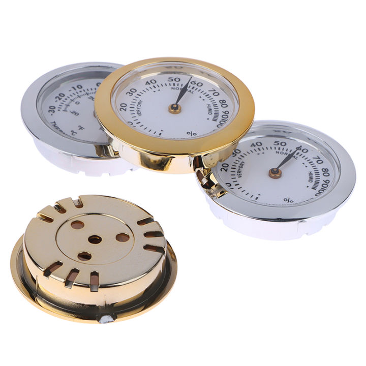 Direct Pin Embedded 37mm Pointer Mini Thermometer Hygrometer For Cigar ...