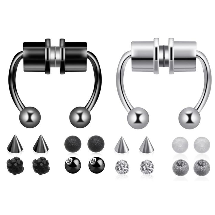 Magnetic Nose Rings Septum Horseshoe Nose Rings Faux Septum Rings Non ...