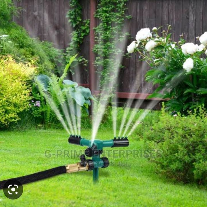 Lawn Sprinkler Automatic 360° Rotating Garden Water Sprinklers Lawn ...
