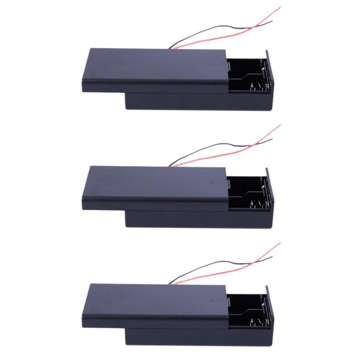3X 3.7V 2X 18650 Holder Connector Storage Case Box ON/OFF Switch with ...