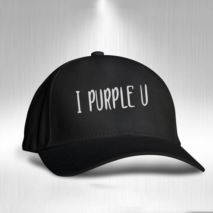 I Purple U Cap for BTS Army | Black Unisex Kpop Hat | Stylish ...