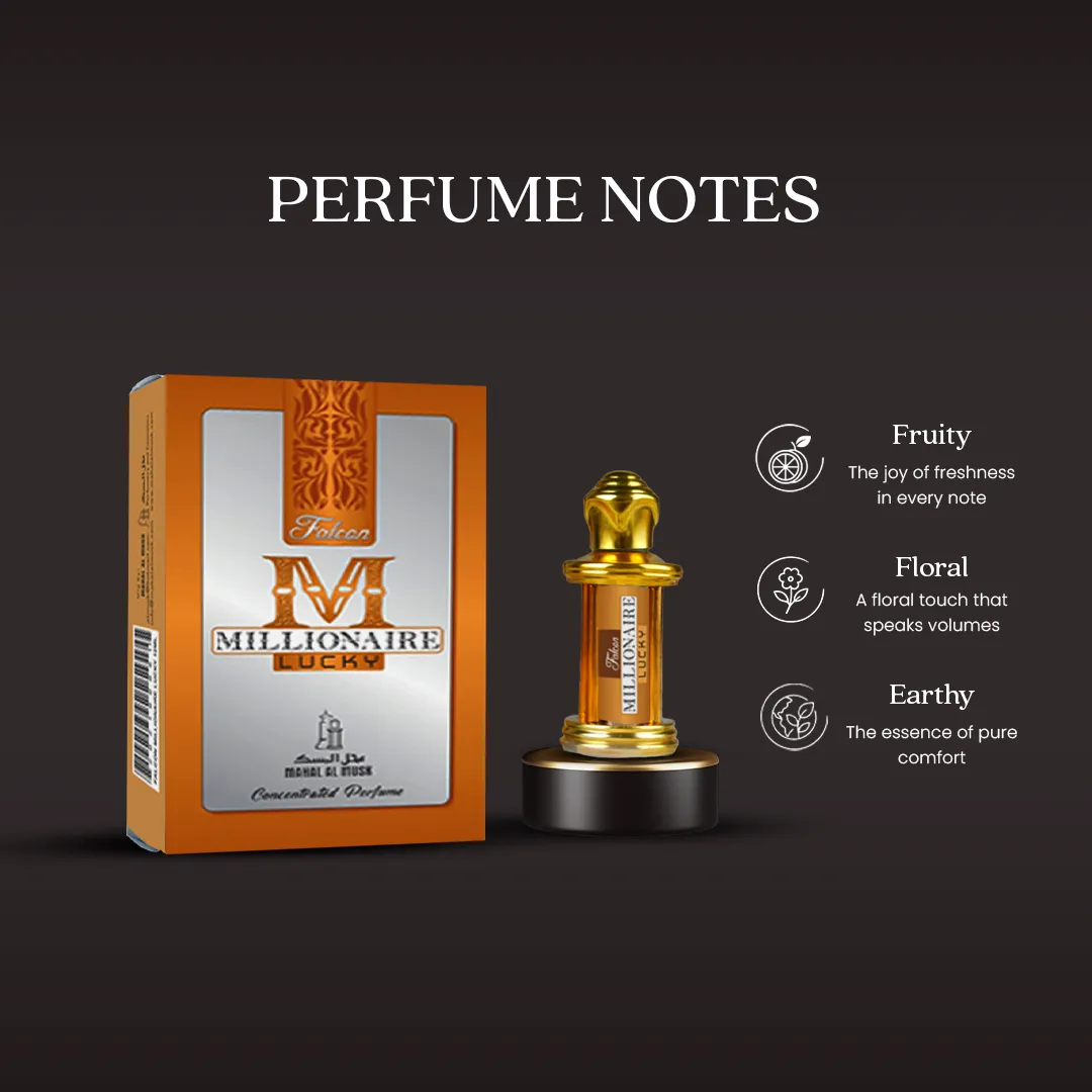 Millionaire Lucky Attar by Mushk Mahal | Non-Alcoholic Long Lasting ...