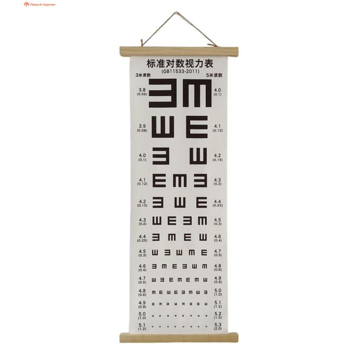 Eye Test Chart Waterproof Optometry Visual Acuity Chart Eye Clinic ...