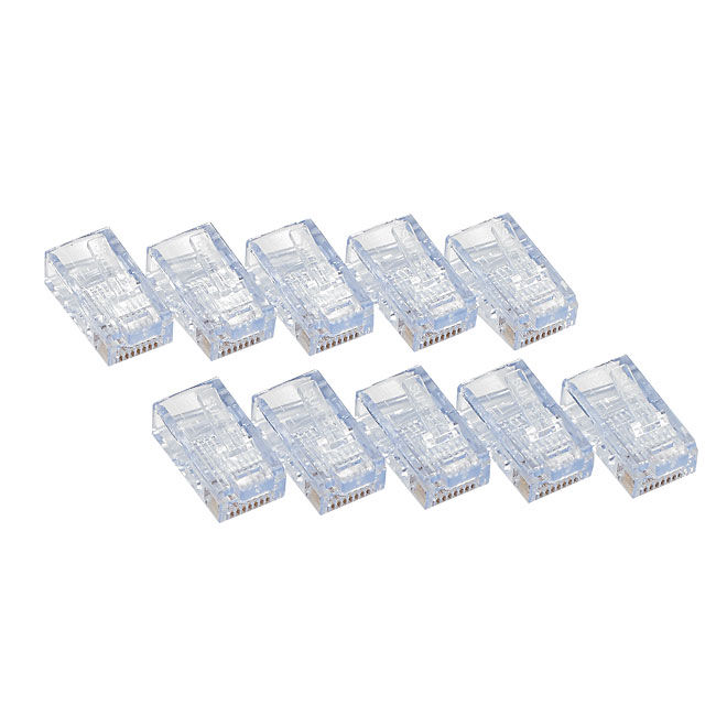 RJ45 Connector 100 pcs Crystal_ 8Pin RJ45 Modular Plug Rj-45 Network ...