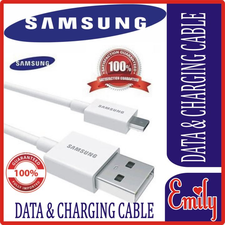 ORIGINAL SAMSUNG EMBOSSED DATA AND CHARGING CABLE COPPER 55 INCH 140CM ...