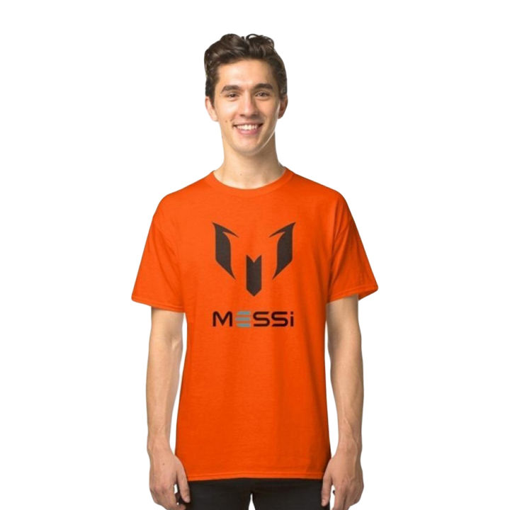 Jack Beos New Lionel Messi Logo Cotton T-Shirt - Orange | Daraz.pk