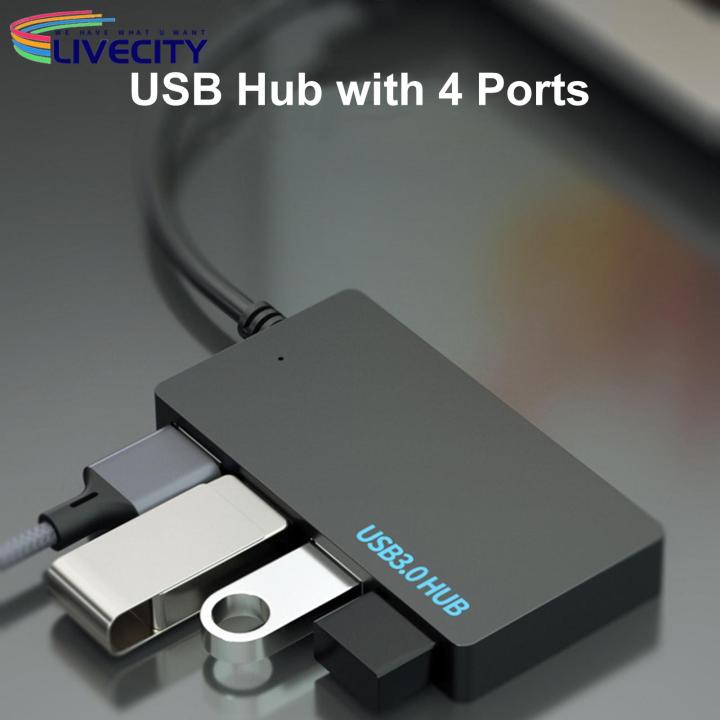 Usb Hub for Pc Portable 4-port Usb 3.0 Hub for Home Office Expand Pc ...