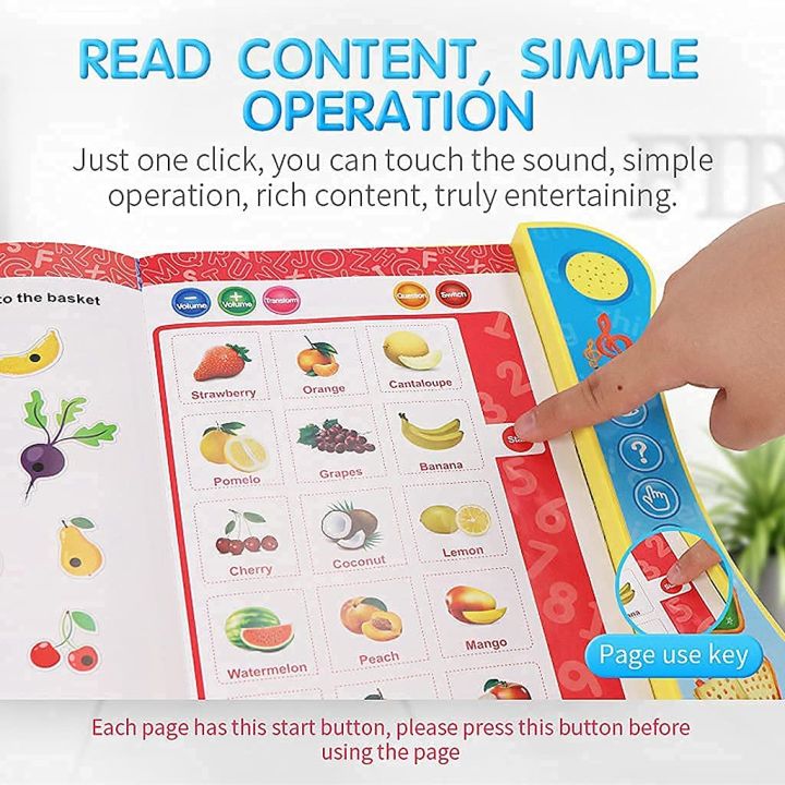 Toys Intelligence Book | Interactive Children Study Book -Musical English Educational Phonetic ...
