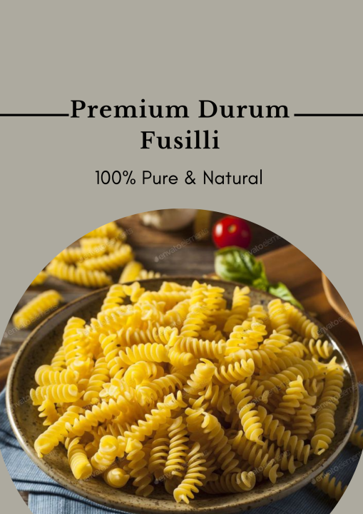 Premium Durum Fusilli | 100% Pure Wheat Spiral Pasta | Fresh, Non ...