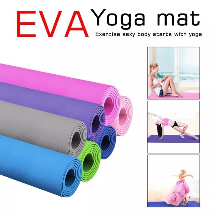 Exercise Mat Yoga Mat Gym Workout Pilates Fitness Mats Training Non ...