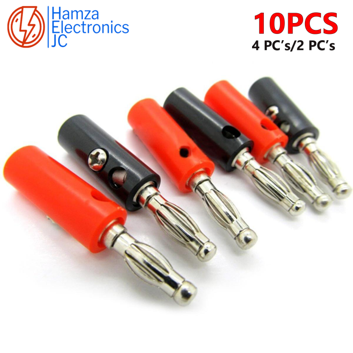 1/2/5 Pairs Speaker Wire Cable 4mm banana plug Male Adapter Screw for ...