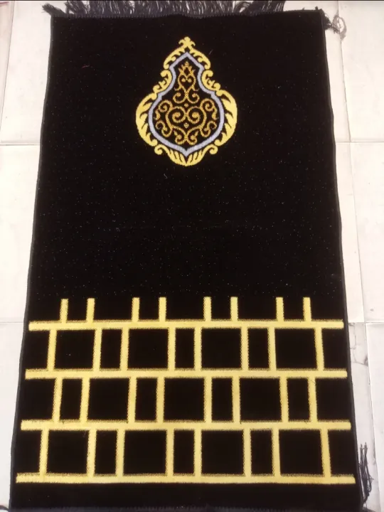 Heavy Quality Turkish Prayer Mat/Black Color Turkish Prayer Mat | Daraz.pk