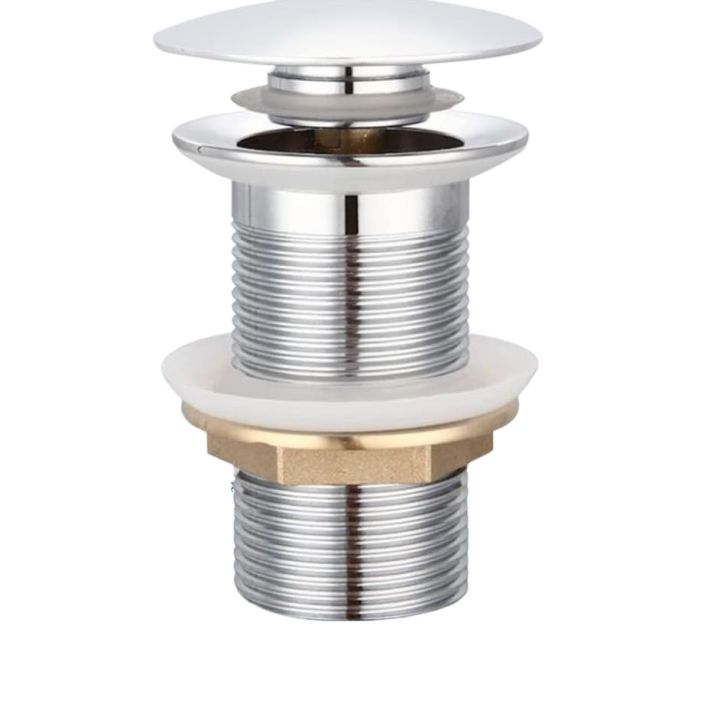 PUSH WASTE 4 and 6 Inch Wash basin Drain Short / Long Black Gold Silver ...