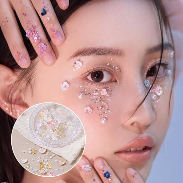 1Box Eyes Face Makeup Facial Decoration Patch Butterfly Diamond Pearl ...