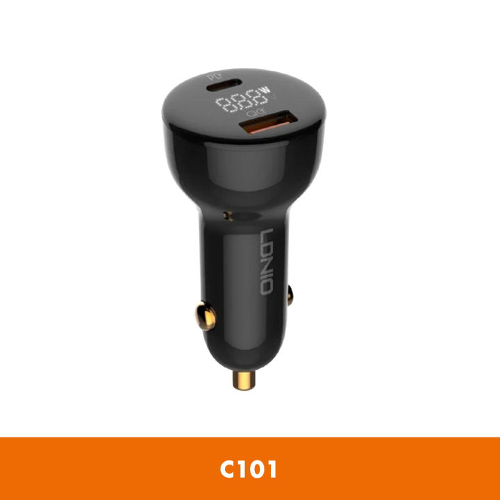LDNIO C101 100W Dual USB Super Fast Car Charger | Daraz.pk