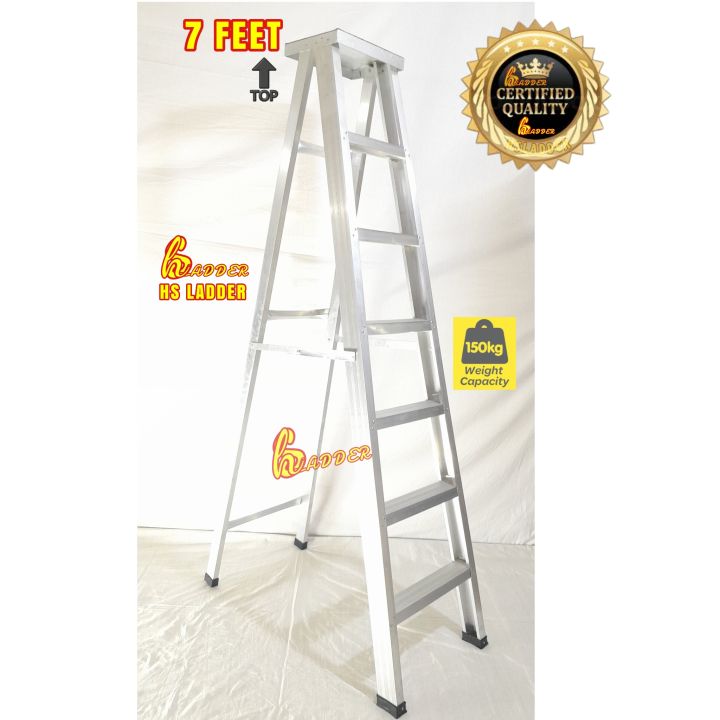 7 Steps Almunium Ladder Height Size 7 feet with plate form attach ...
