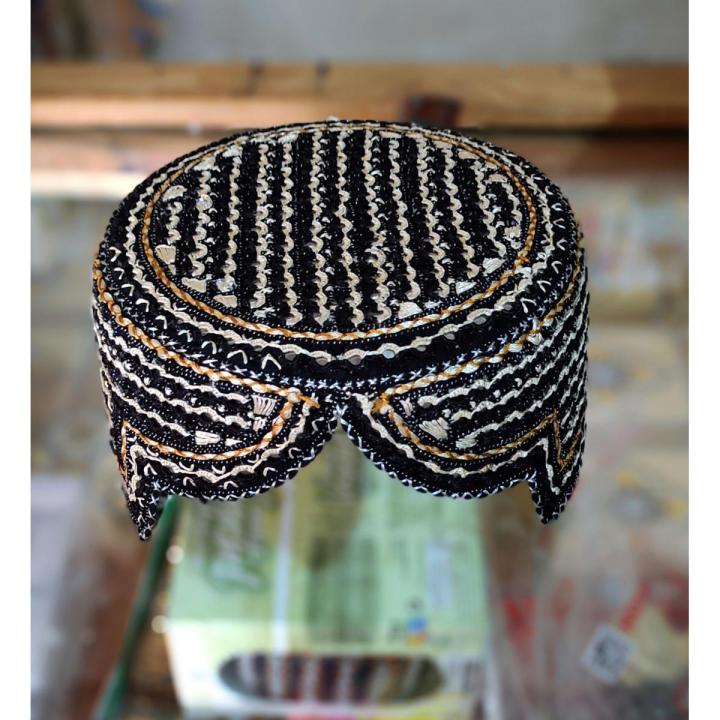 Handmade Cultural Sindhi Topi made with Commando CTC & Mirror | Daraz.pk