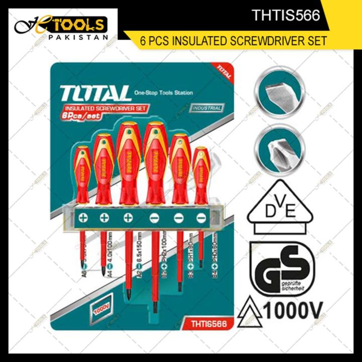 TOTAL 6 Pcs Insulated Screwdriver Set THTIS566 | Daraz.pk