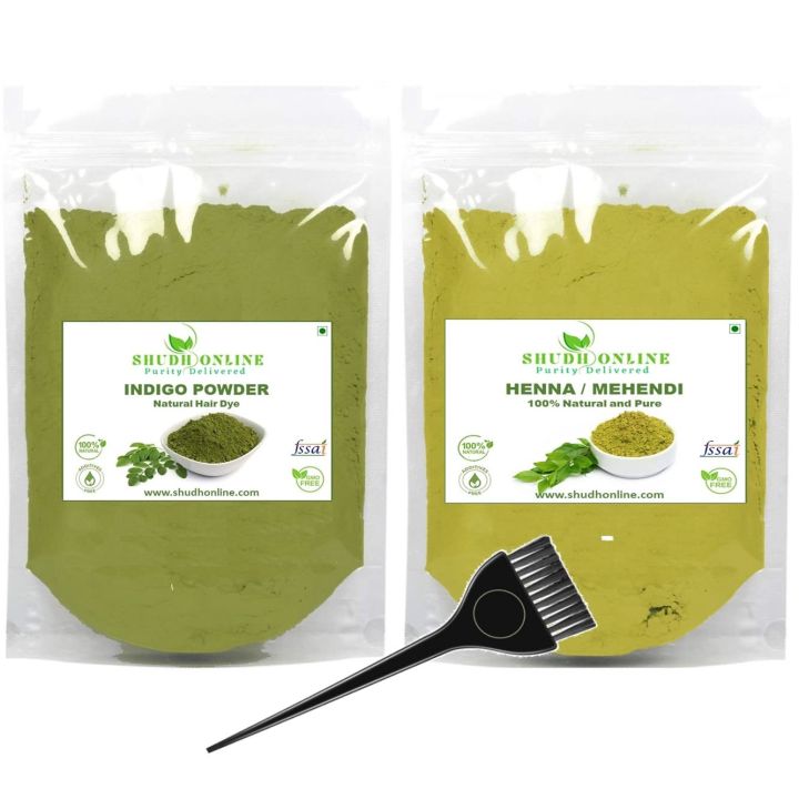 Shudh Online Indigo and Henna Powder Organic for Hair Colour (150 Grams ...