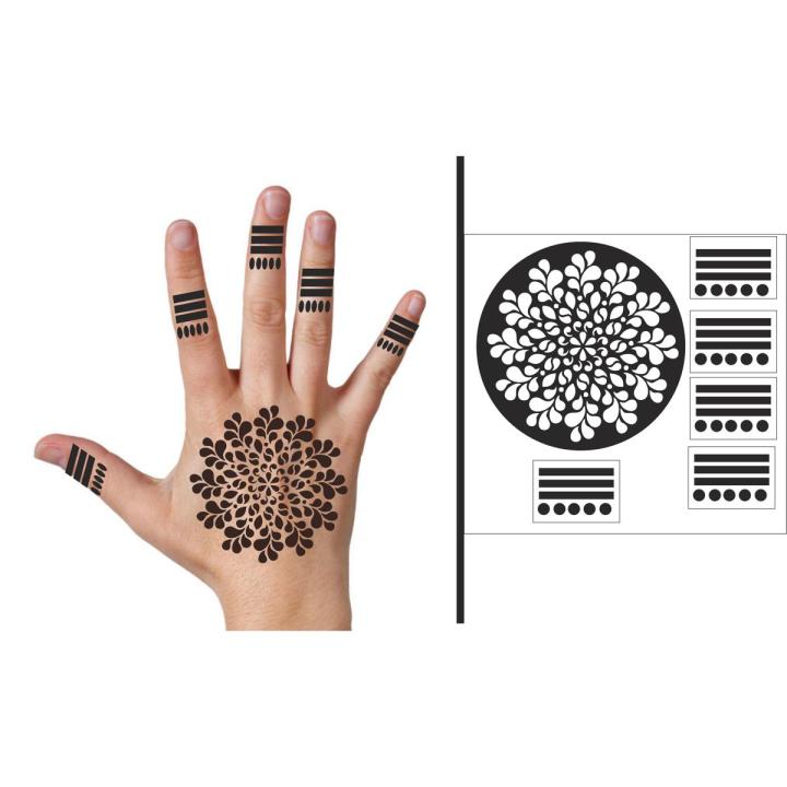 Henna Stencil and Mahanadi Design sicker/ Burhan stencils, Mehandi ...