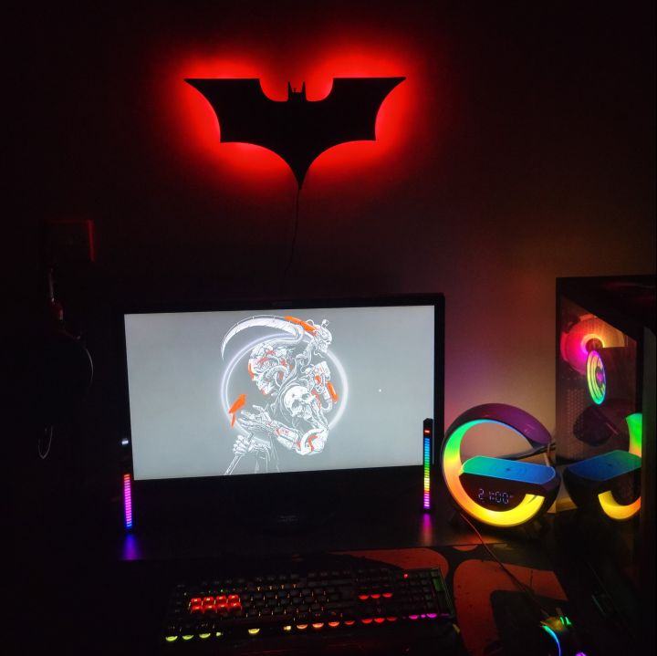 3D Batman Led Wall Lamp - Gaming WALL Decor - Gaming room decor - Color ...