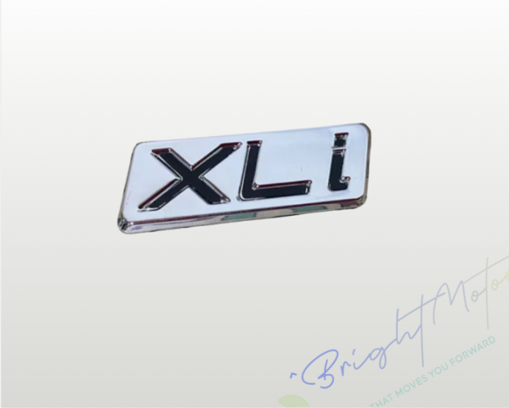 Toyota Corolla XLi Chrome Emblem Logo – Car Monogram - Corolla XLi ...