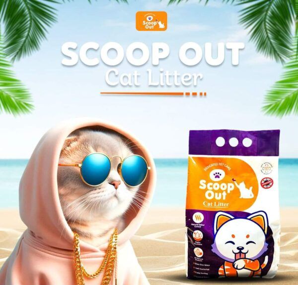 Scoop Out Clumping Cat Litter - 16 Litre - Lavender Fragrance | Daraz.pk