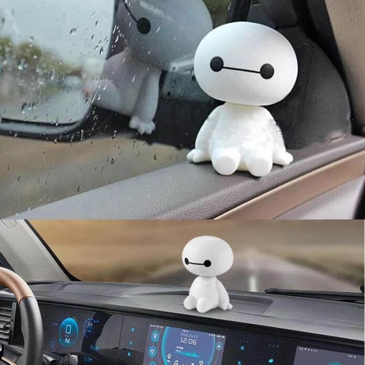 Disney Baymax Bobblehead Doll Cartoon Cute Robot Shaking Head Figure ...