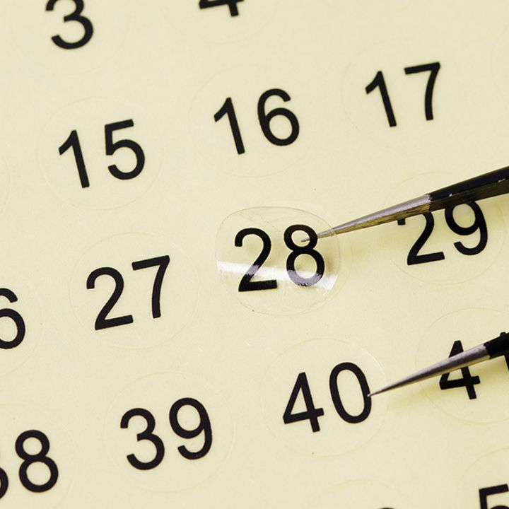 3Sheets 1-100 Clear Number Sticker Label For Nail Polish Color Gel ...