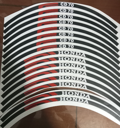 honda CD70CC RIM STICKERS FOR ALL MODELS RIM STICKERS STRIPS FOR FRONT ...