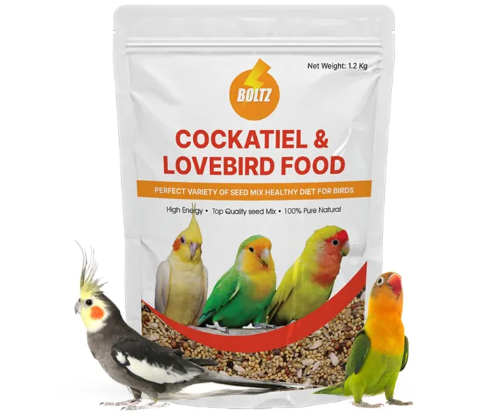 Boltz Adult Bird Food for Cockatiel & Lovebirds Mix Seeds, Canary Seed, Sunflower seed - 1kg ...