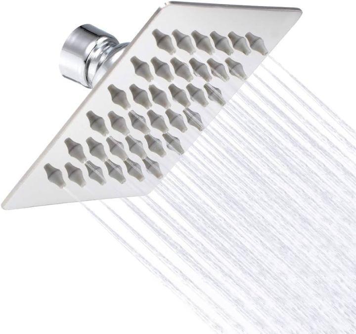 Square Shower Head Stainless Steel 4 Inches Head Pressurize Thickened ...