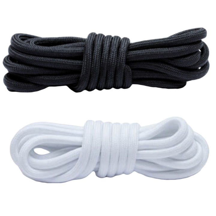 2 Sneakers Laces - Round Shoes Laces - Casual Shoe Laces - Black and ...